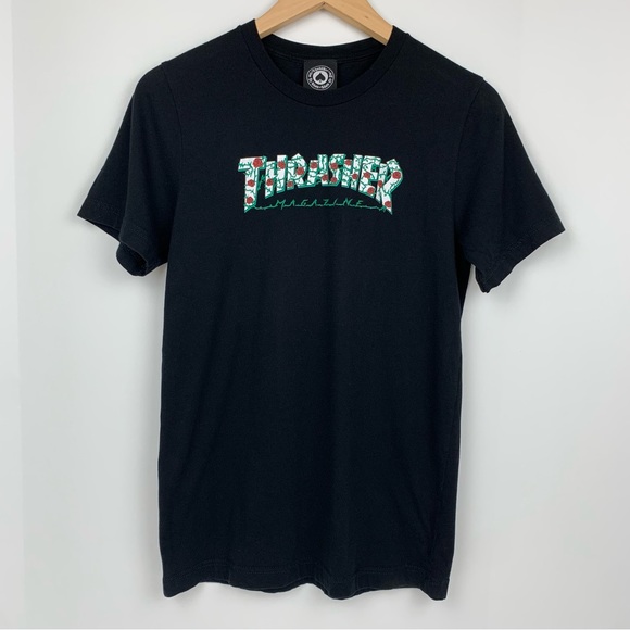 Thrasher | Tops | Thrasher Black Tshirt Thorn Roses Size Small | Poshmark
